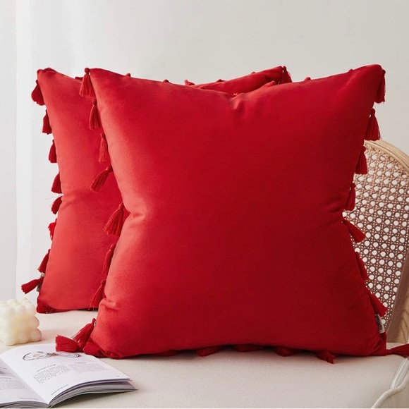 Accents | Pillow Covers Set Of 2 Red Boho Holiday Christmas Goth ...